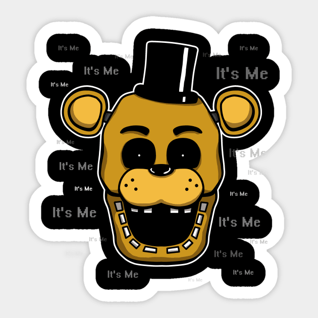 Five Nights At Freddys Golden Freddy Its Me Springtrap Sticker Teepublic